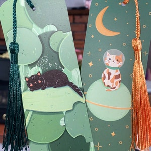 Catnap Bookmark Digital Art, Illustration, Books, Reading, Kawaii ...