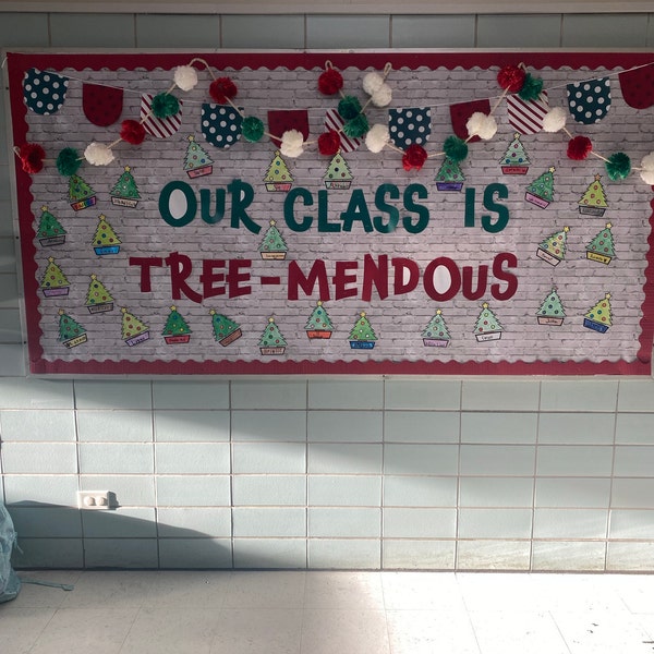 Christmas Tree Bulletin Board Kit || December Bulletin Boards Digital ...