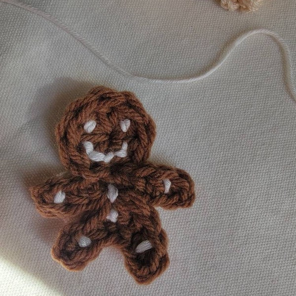 Crochet Pattern Gingerbread Man Decoration Mini Christmas Garland ...