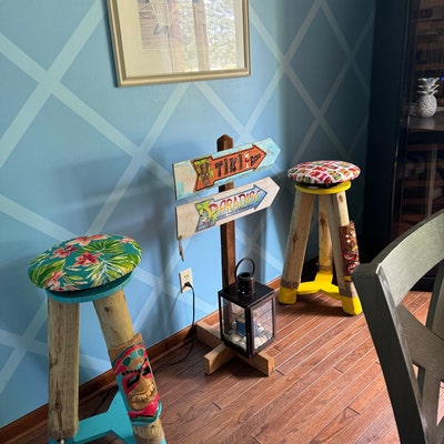 Novelty Tiki-totem Bar Stools - Etsy
