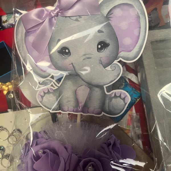 Purple Elephant Baby Shower Centerpiece: Lavender Party Decor - Etsy