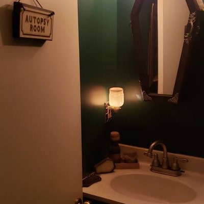 Autopsy Room Halloween Morgue Haunted House Sign, Creepy Asylum Photo ...