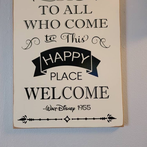 To All That Come to This Happy Place... Welcome Sign - Etsy