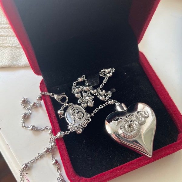 LDR Lana Style Stainless Steel Heart Necklace 3.0 - Silver - Etsy