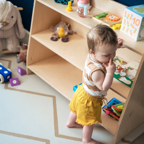 Original Modular Montessori Shelf Made From Certified Wood, Toy Storage ...