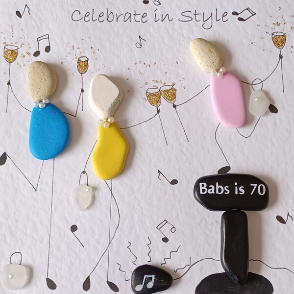 Sisters Pebble Art Frame, Pebble Art, Personalised Gifts, Sea Glass ...