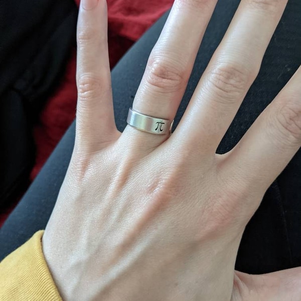 Pi Ring - Hand Stamped Math or Science Teacher Gift - Etsy