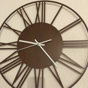 Modern Wooden Wall Clock, Polygon Clock, Minimal Geometrical Clock ...