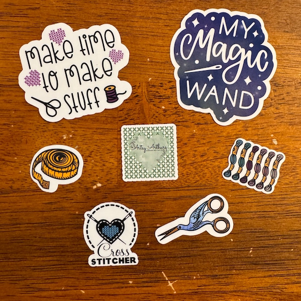 Craft Stickers,cross Stitch Stickers,artsy Arthurs,embroidery Stickers ...