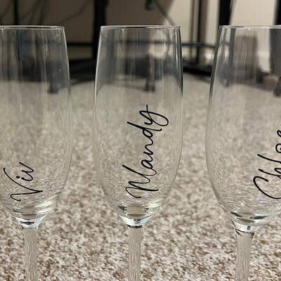 Handwritten Vinyl Lettering Glass Decal Personalised Wedding - Etsy UK