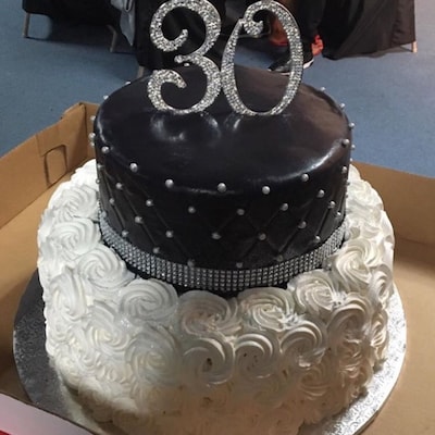 30 Cake Topper, 30th Birthday or Anniversary Party Decorations ...