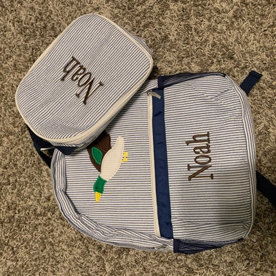 Mallard Duck Boys Seersucker Preschool Backpack, Boys Seersucker, Duck ...