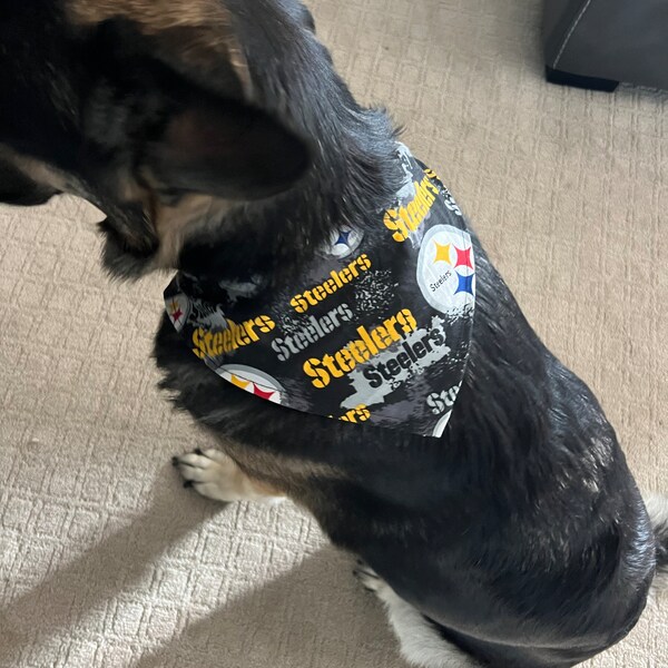 Pittsburgh Steelers Dog Cat Over the Collar Bandana 6x4 - Etsy