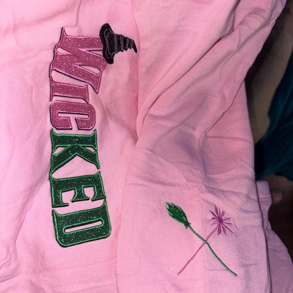 Wicked Change for Good Glitter Embroidered Sweatshirt, Elphaba and ...