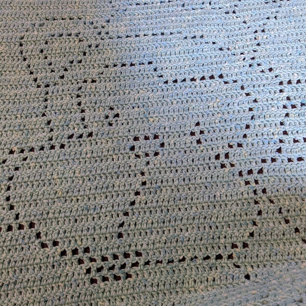 Filet Crochet Blanket Pattern Crochet Baby Blanket Digital Pattern ...