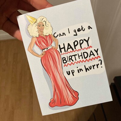 Ru Paul Birthday Card Greeting Card and Postcard Drag Race Drag Queen ...