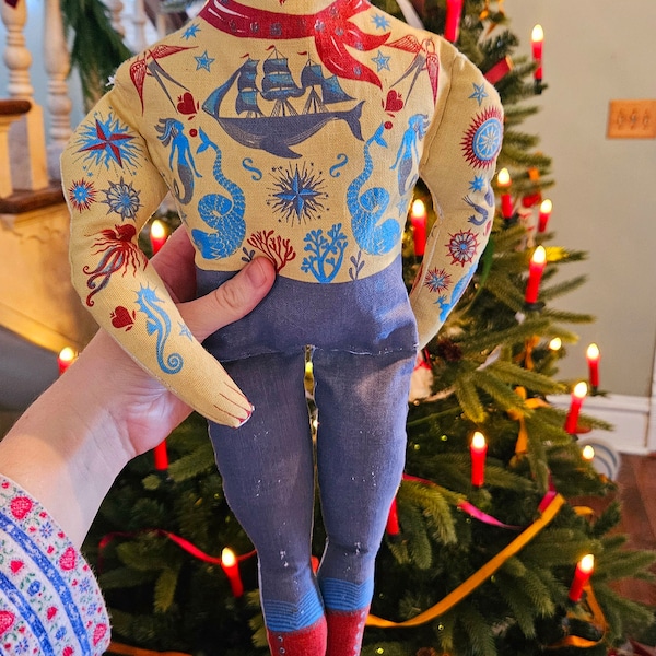 Meryl the Mermaid Tea Towel / Cut and Sew Kit - A Silkscreen Design by ...