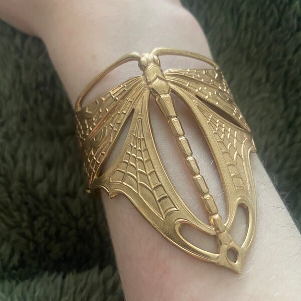 Art Nouveau Crane Bracelet in Bronze - Etsy