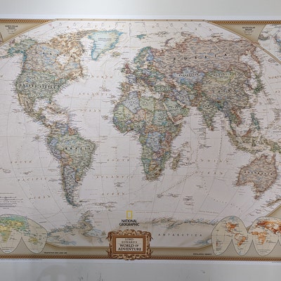 National Geographic Executive World Map Wall Mural Giant Removable ...