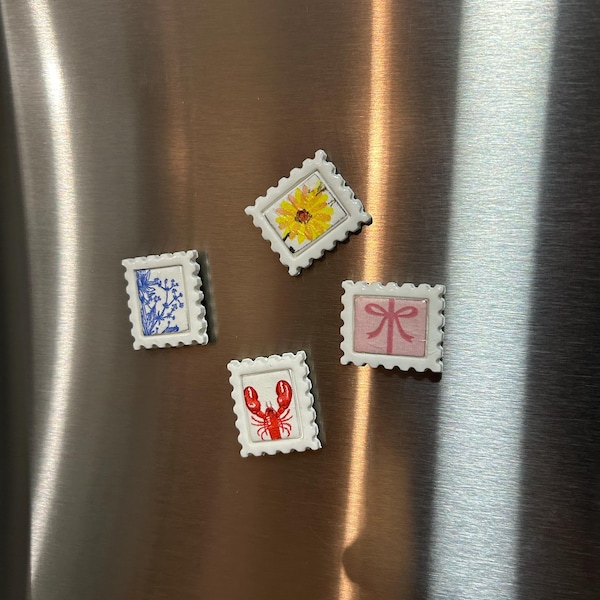 Assorted Stamp Magnets (set of 4) - Etsy