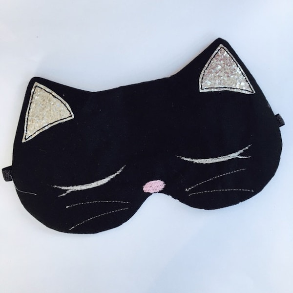 Kitty Cat Sleep Mask Embroidery Design, Sleep Mask, Machine Embroidery ...