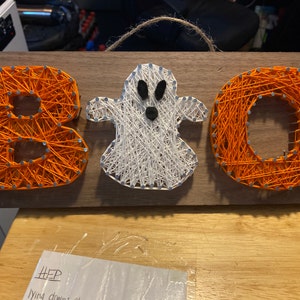 12 X 5 BOO Ghost String Art Kit DIY Adult Craft Project - Etsy
