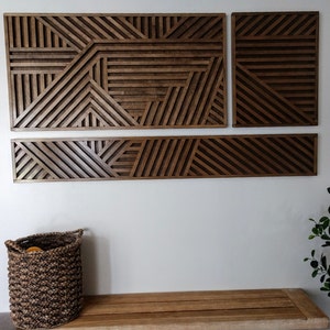 Geometric Wood Art Geometric Wall Art Handmade Art Wood | Etsy