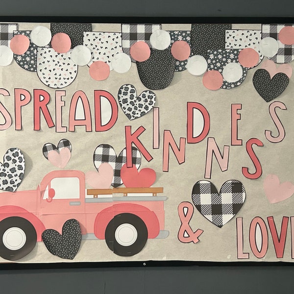 Loads of Love - Valentines Truck - February Bulletin Board Kit - Etsy