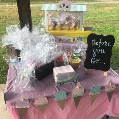 Ice Cream Party Box Set of 4, Ice Cream Truck Cupcake Box, Pastel ...