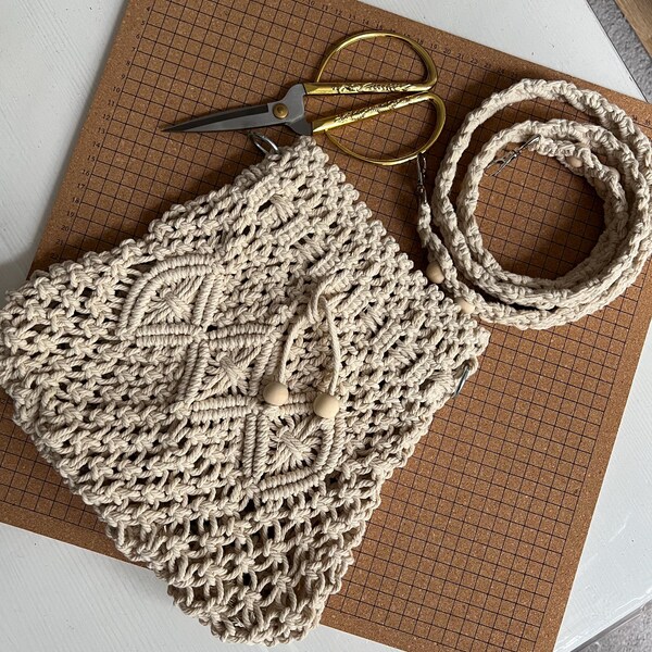 Macrame Bag Tutorial Macrame Bag Pattern Macrame Bag for Beginners ...