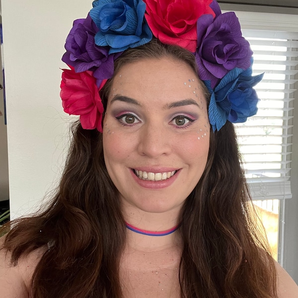 Rainbow Flower Crown Gay Pride Love Wins LGBTQ Floral Crown Festival ...