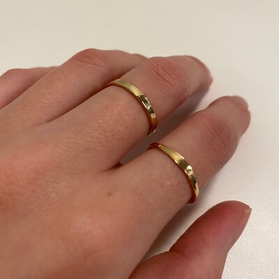 14k Gold Filled Stacking Ring, Hammered Ring, Dainty Ring, Minimal Gold ...