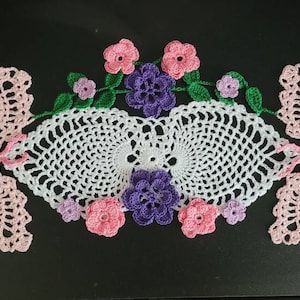 0774 Hummingbird Garden Doily Crochet Pattern - Etsy