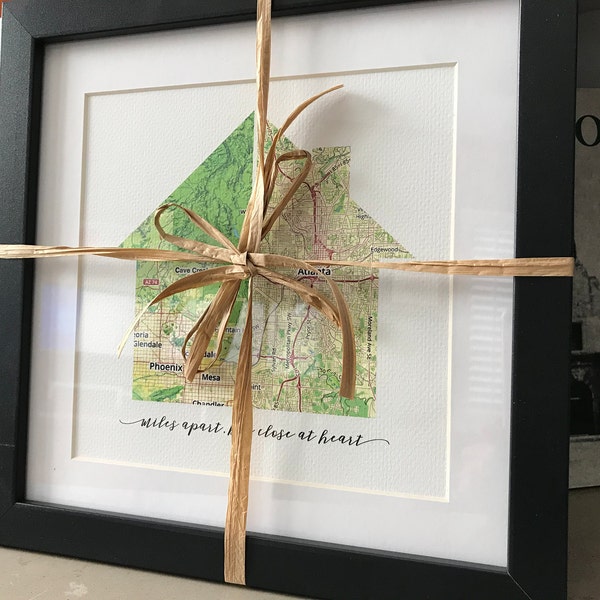 Split House Map Moving Away Gift- the Journey Continues Retirement Gift ...
