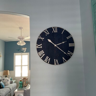 Large Wall Clock / 18 42 / Farmhouse Clock / Oversized Wall Clock - Etsy