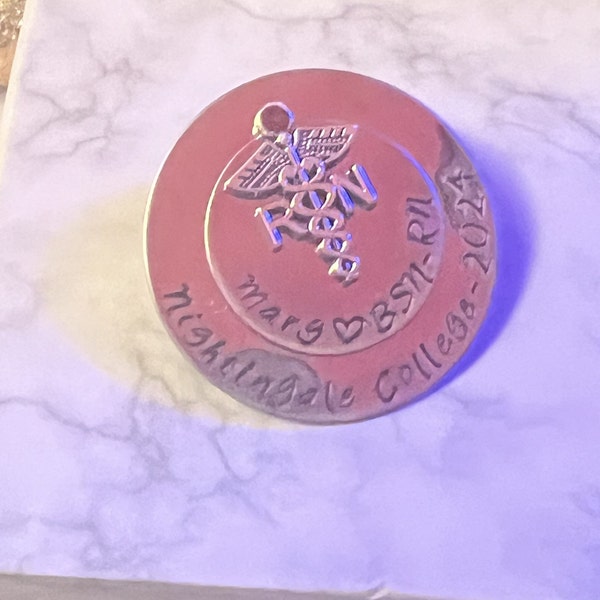 Personalized Pin for RN / Rn Gift /bsn Pin/ Nursing Student Gift ...