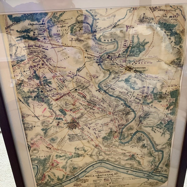 Antique Map Battle of Antietam 1862 Civil War - Etsy