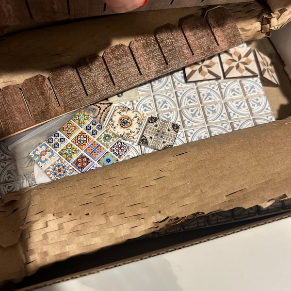 Miniature Stone Tiles, Crafts Wall Mosaics, 1:12 Scale Small Square ...