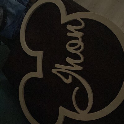 Backdrop Birthday Sign Wooden Name Sign Mickey Mouse Sign Name Nursery ...
