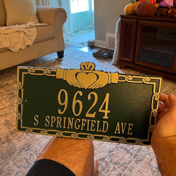 LAWN MOUNTED Address Plaque. Personalized Large Rectangle Plaque ...