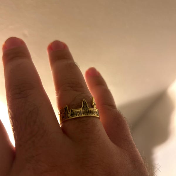 Custom City Ring • Personalized Cityscape Ring • Statement Ring ...