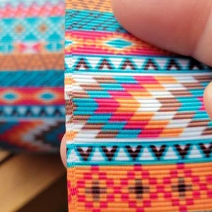 Southwest Aztec Tribal Stripes Printed Grosgrain Ribbon - 3/8 - 5/8 - 7 ...