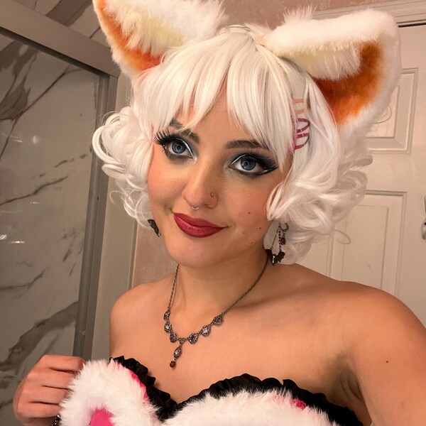 Orelhas e cauda de raposa, cores personalizadas, marrom, ruivo ...