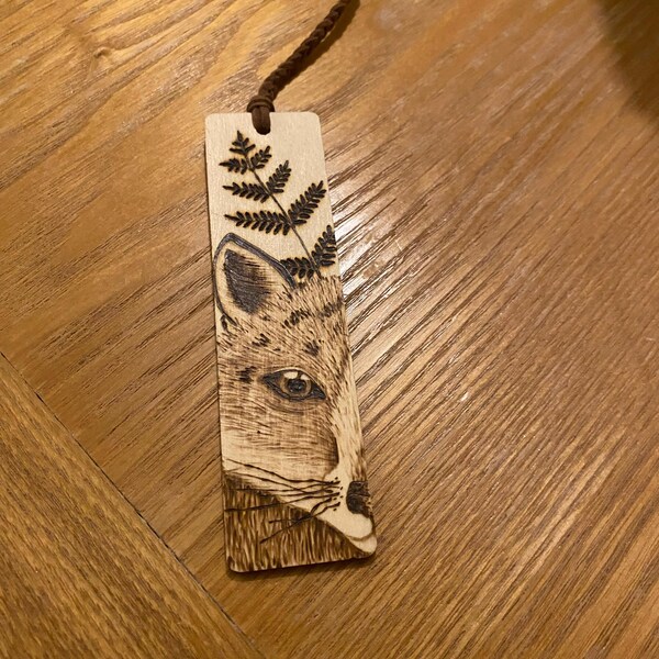 Woodland Animal Wooden Bookmark Badger Fox Stoat Owl - Etsy UK