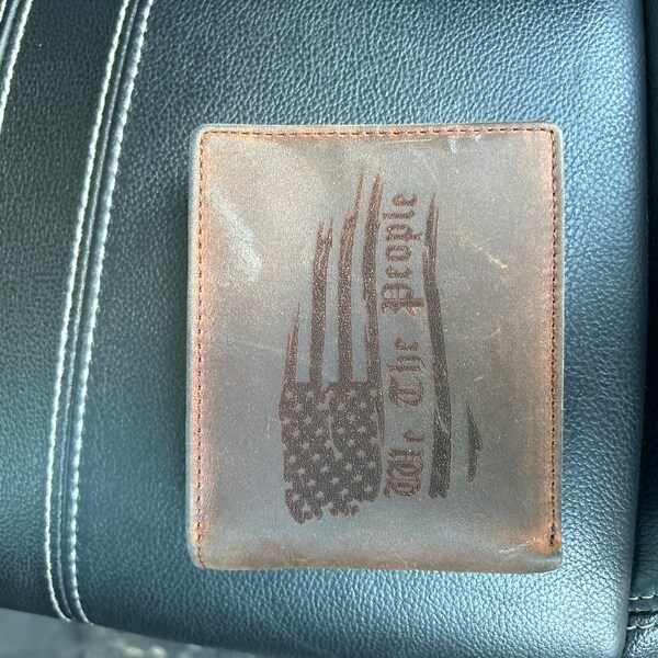 Mens Brown Leather Dog Hunting Wallet. RFID Blocking Genuine Leather ...