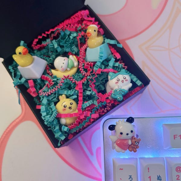 Kawaii Duck Character Keycaps, Goose Keycap, Animal Keycaps, Cute ...