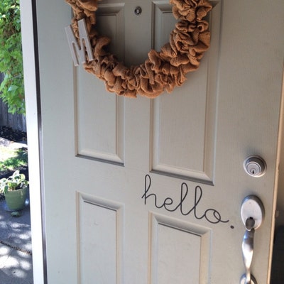 Hello Decal, Front Door Decals for Home and Office, Front Door House ...