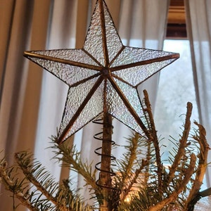 Glass Tree Topper Christmas Star Tree Topper Christmas - Etsy