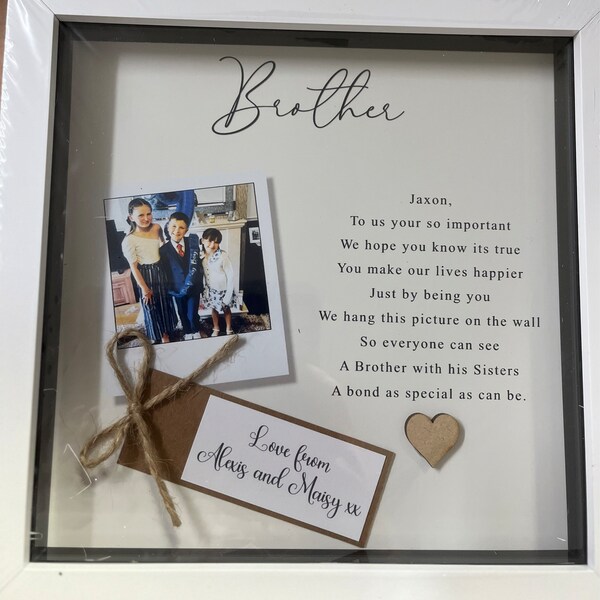 Personalised Brother Frame. Brother Gifts. Personalised Gift for ...