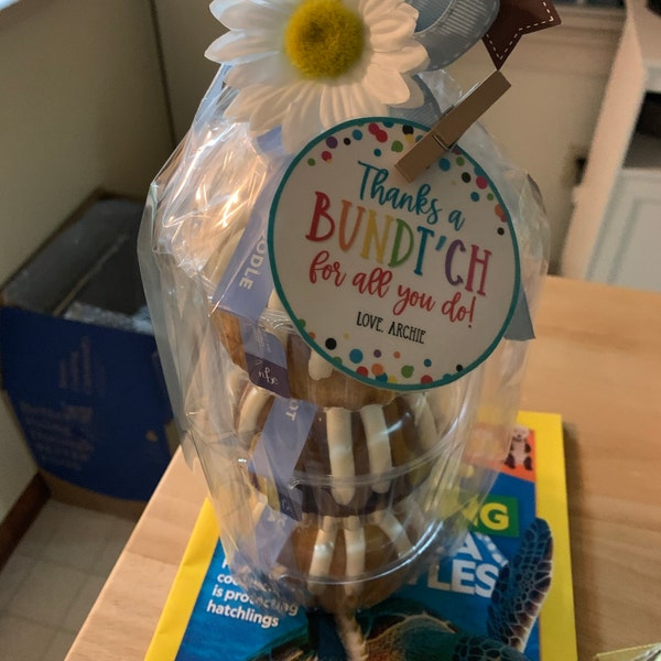 Thanks a Bundt-ch for All You Do Tag Bundt Cake Gift Bundt'ch ...